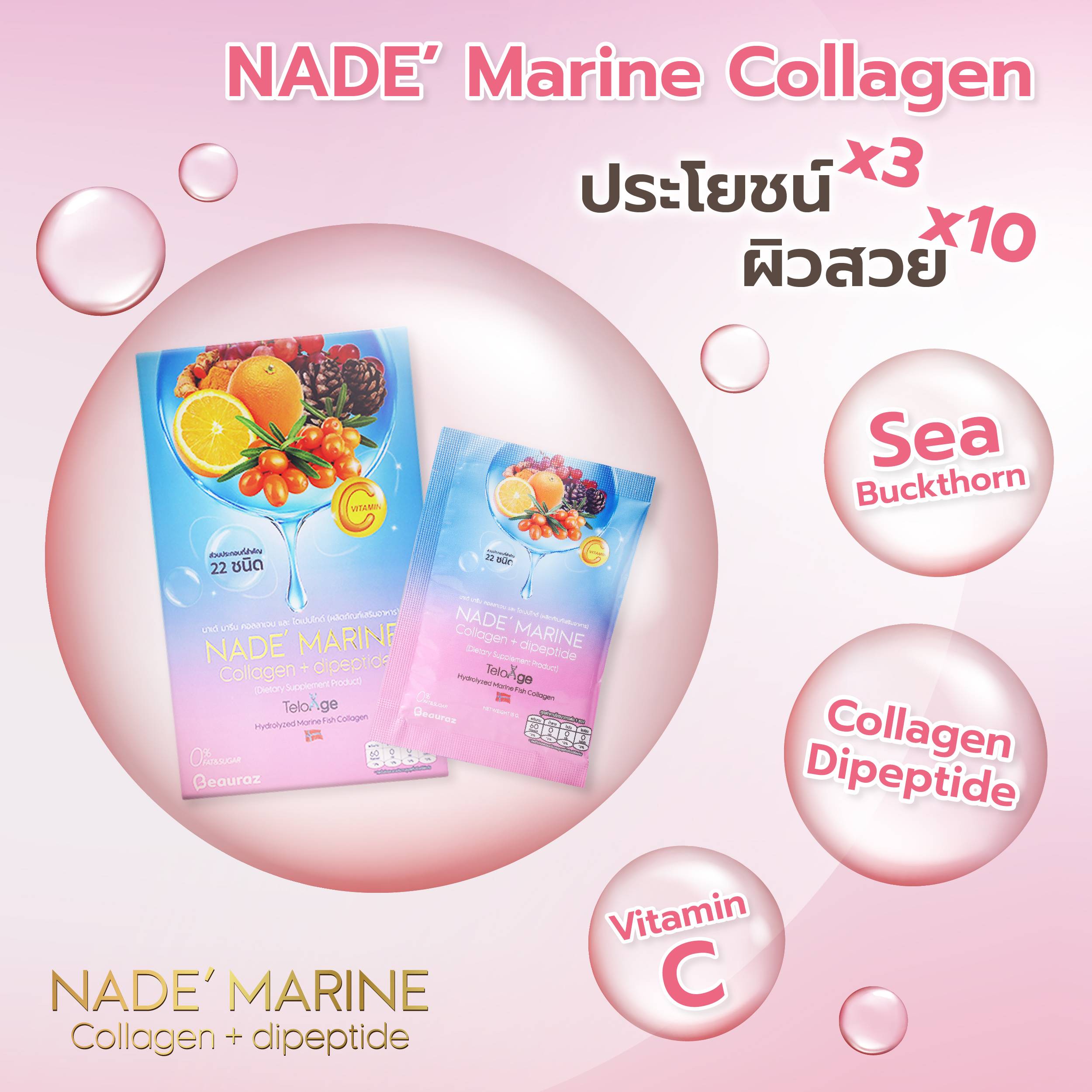 ผิวสวยเน้น ๆ ด้วยคอลลาเจนไดเปปไทด์ (Collagen Dipeptide)